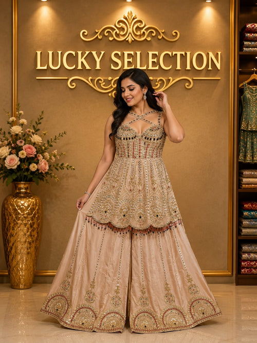 SG DESIGNER PEPLUM SHARARA – Luckyselection